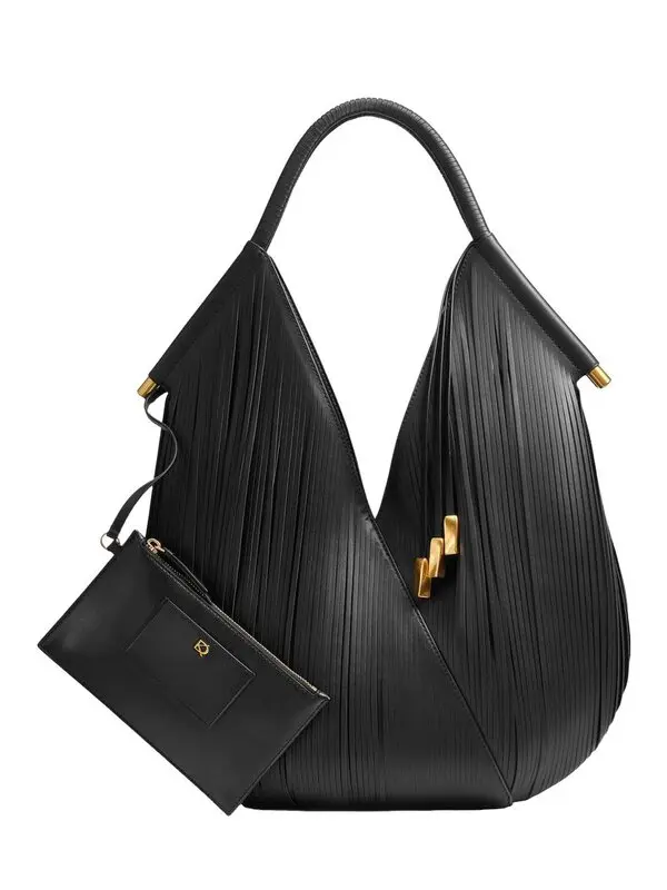 Donna Karan New York Baldwin Lasercut Shoulder Bag - Black/gold
