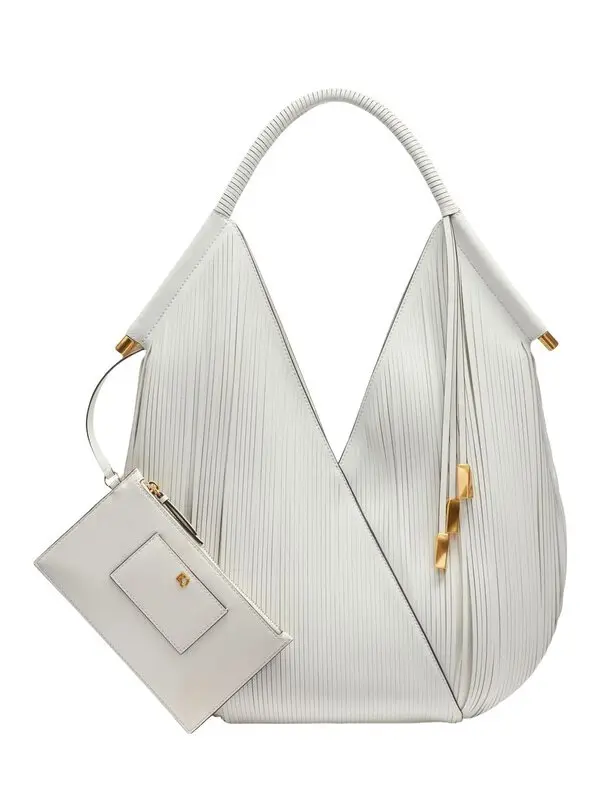 Donna Karan New York Baldwin Lasercut Shoulder Bag - Brilliant White