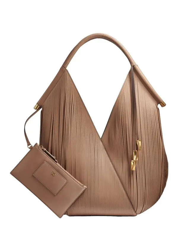 Donna Karan New York Baldwin Lasercut Shoulder Bag - Toasted Almond