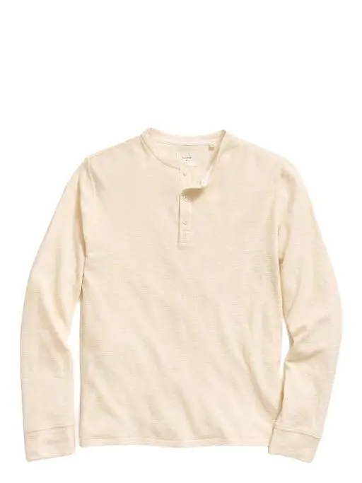 Billy Reid Slub Tuck Henley - Tinted White