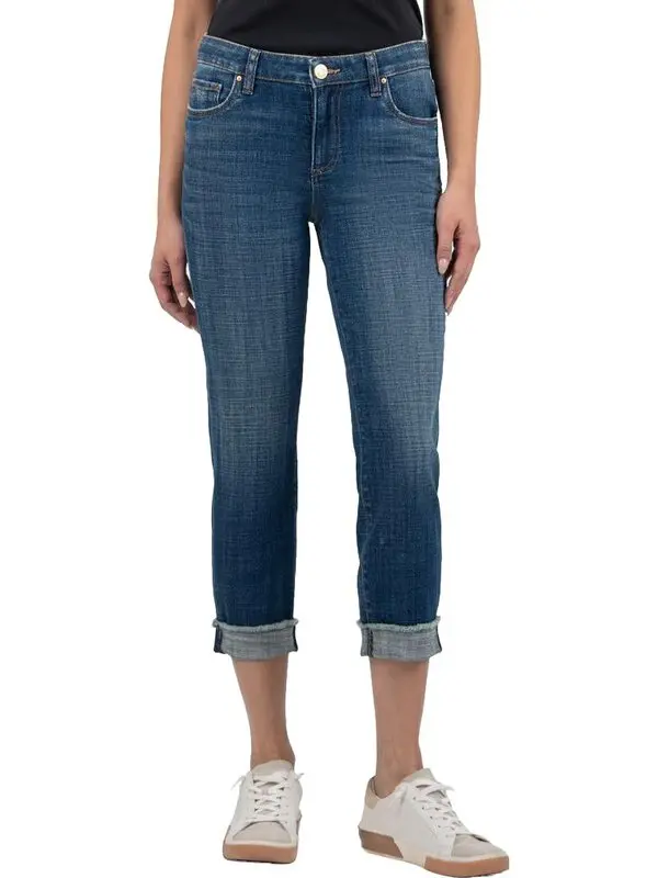 Kut From The Kloth Amy Crop Straight Leg Jeans - Deserving