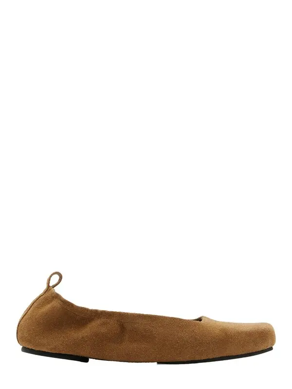 ST. AGNI Suede Ballerinas - Brown