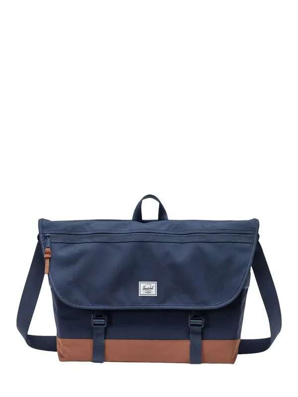 Herschel Supply Co. Cove Recycled Polyester Messenger Bag - Navy/saddle Brown