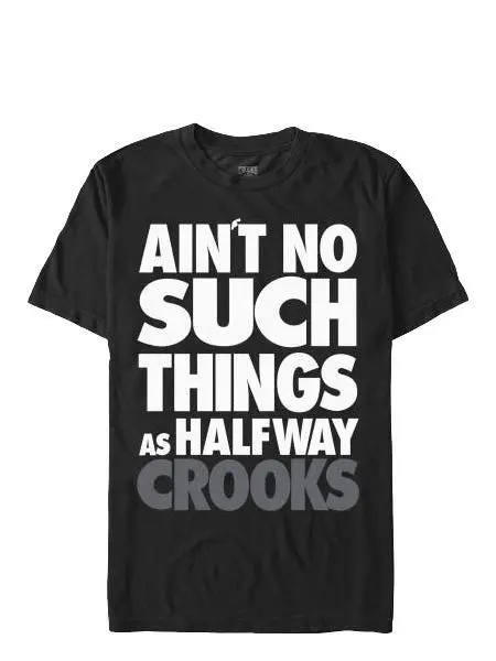 CROOKS & CASTLES Ain't No Such Things Text Graphic T-shirt - Black