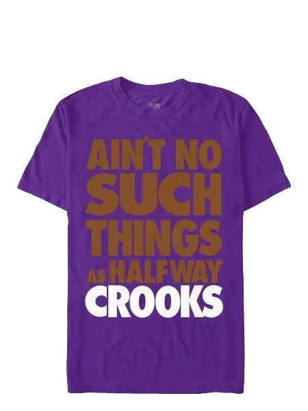 CROOKS & CASTLES Ain't No Such Things Quote Graphic T-shirt - Purple