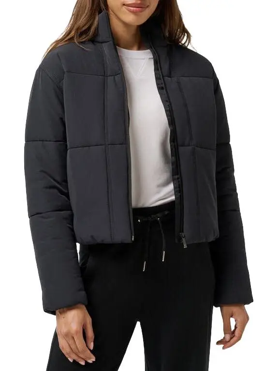 Travis Mathew Mont Blanc 3.0 Quilted Crop Puffer Jacket - Black