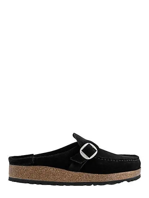 BIRKENSTOCK Buckley Square-toe Suede Clogs - Black Suede