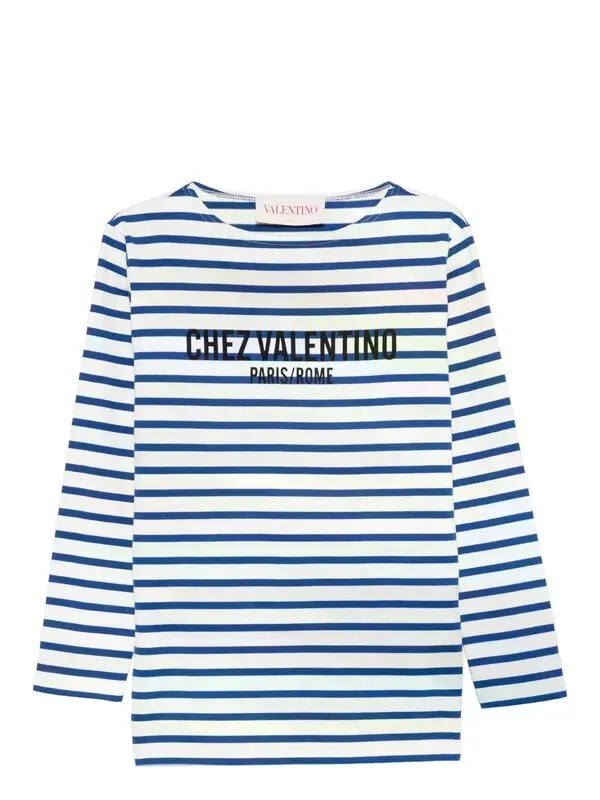 Valentino Garavani Striped T-shirt - Blue