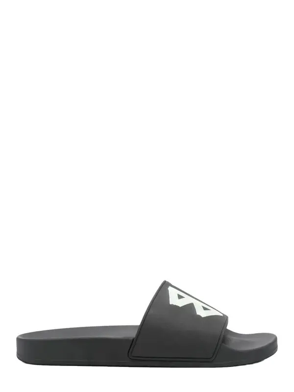 Balenciaga Bb Logo-print Slides - Black