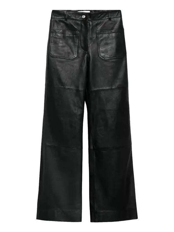 Victoria Beckham Leather Trousers - Black