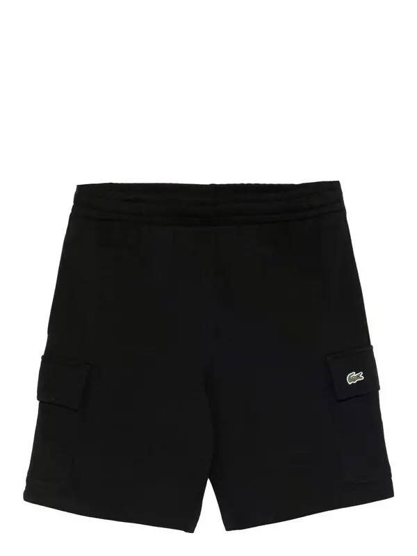 Lacoste Cotton Cargo Shorts - Black