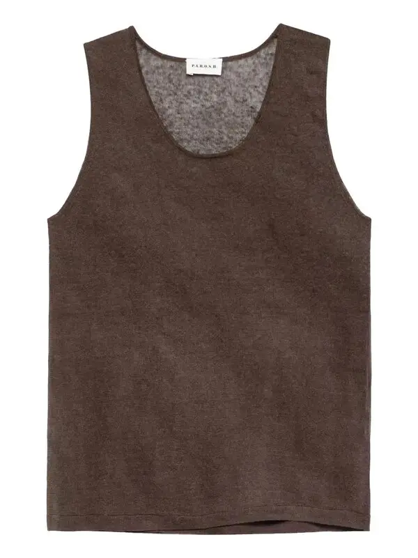 P.a.r.o.s.h Knitted Tank Top - Brown