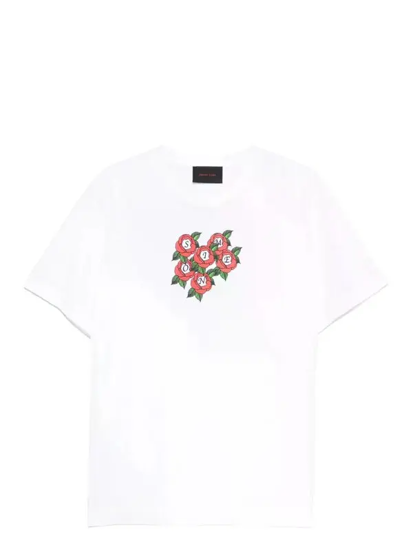 Simone Rocha Rose-print T-shirt - White
