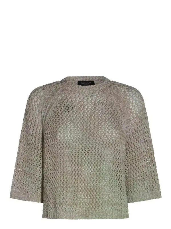 Fabiana Filippi Knitted Cotton Top - Neutrals