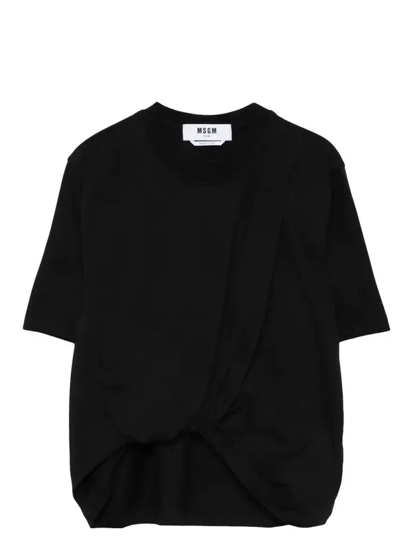 MSGM Cotton T-shirt - Black