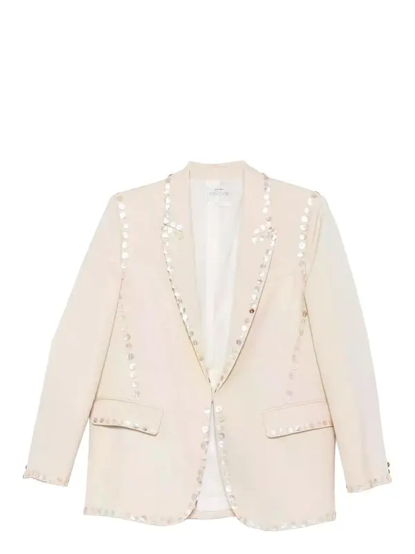 FORTE_FORTE Embellished Blazer - Neutrals