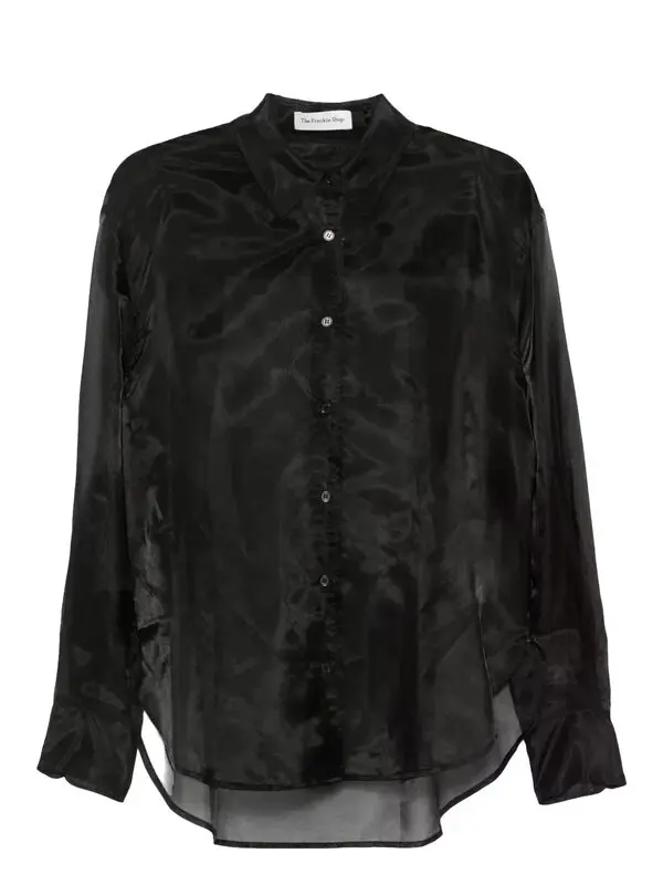 THE FRANKIE SHOP Peri Sheer Shirt - Black