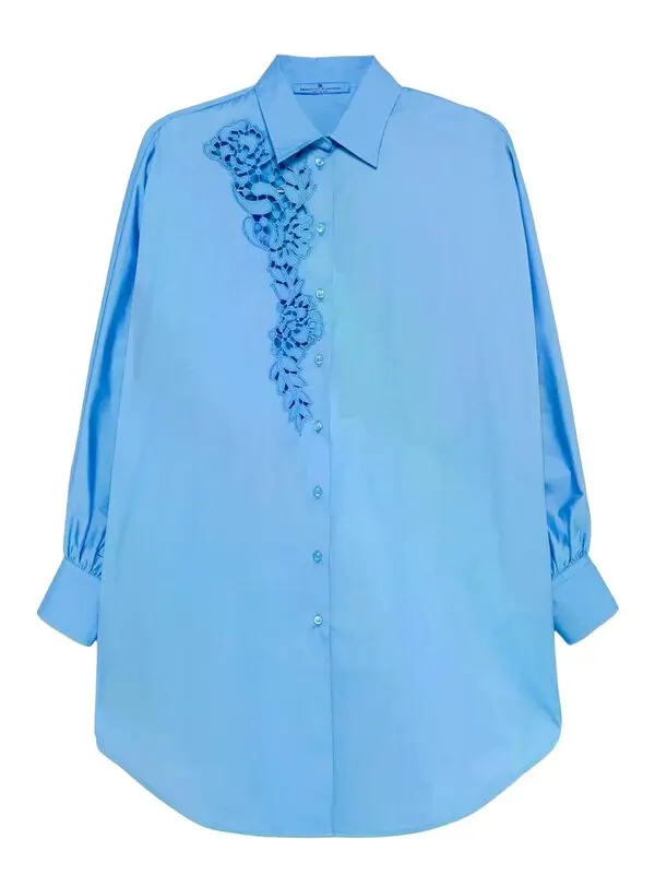 Ermanno Scervino Embroidered Shirt - Blue