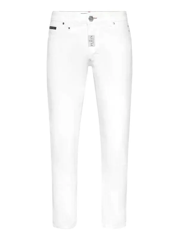 Philipp Plein Cotton Skinny Jeans - White