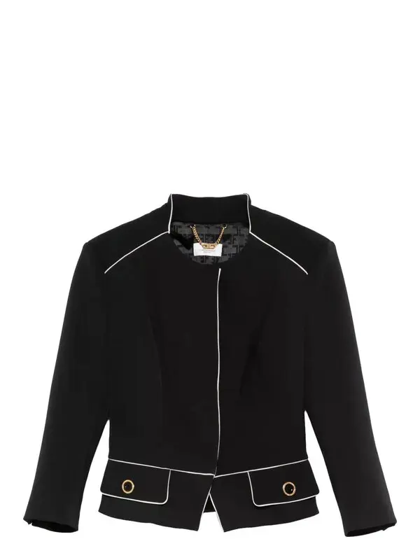 Elisabetta Franchi Scarf-detailed Jacket - Black