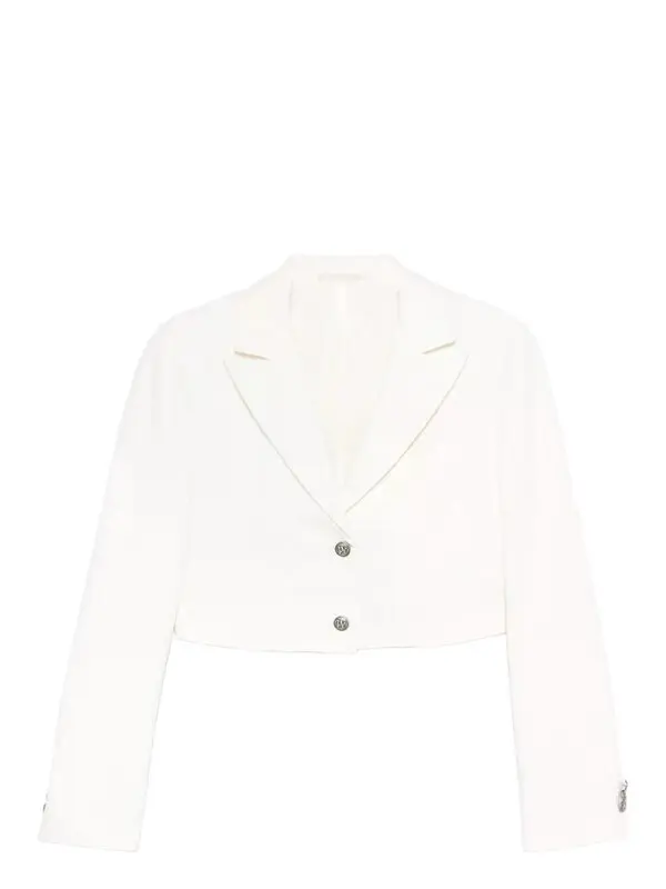 Palm Angels Cropped Blazer - White