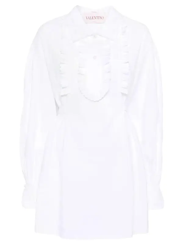 Valentino Garavani Ruffle-detail Mini Dress - White
