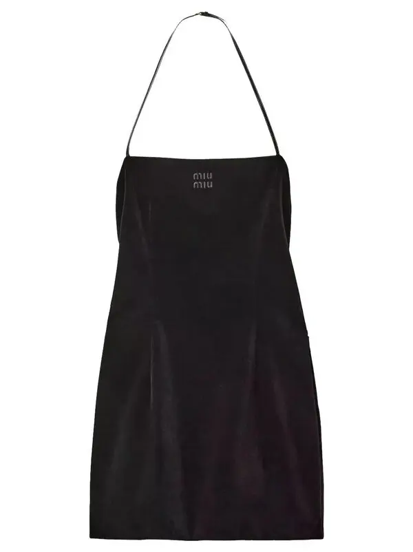 Miu Miu Velvet Mini Dress - Black
