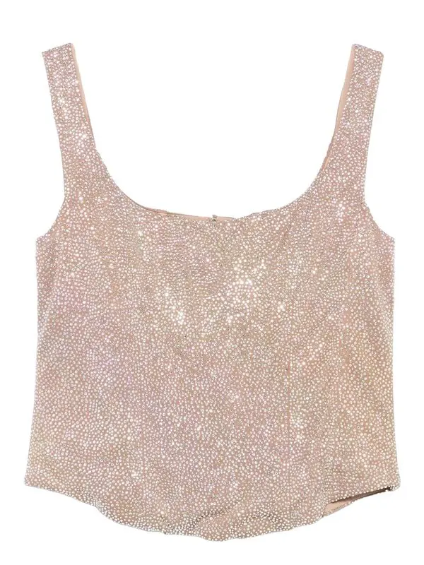 Giuseppe Di Morabito Crystal-embellished Top - Neutrals