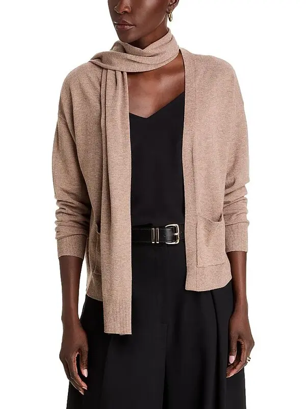 SIONI Cardigan & Scarf Set - Heather Beaver