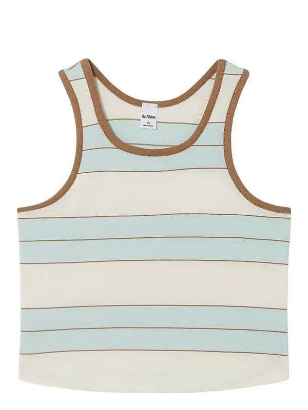 RE/DONE Striped Tank Top - Light Mint