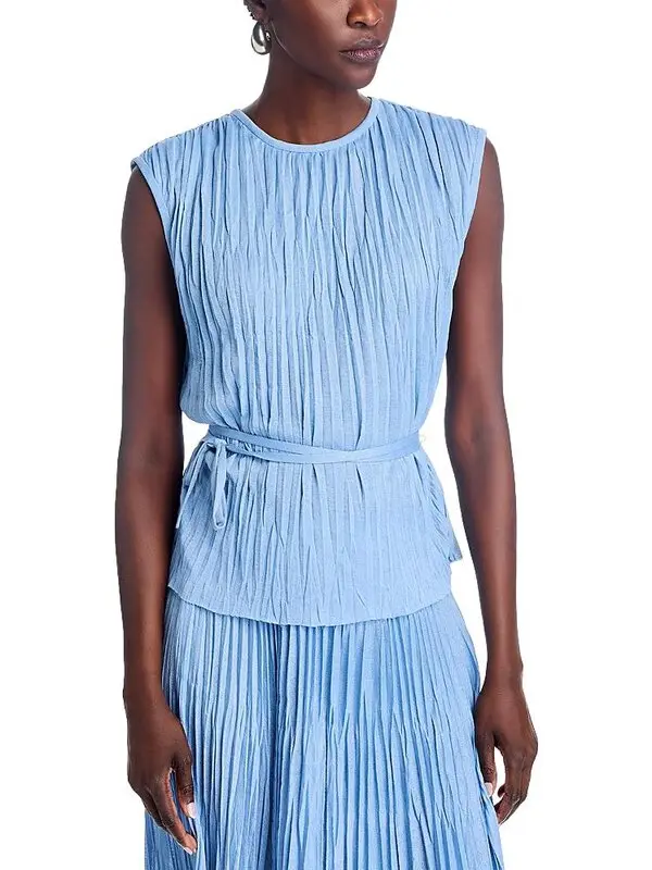 Proenza Schouler White Label Lyra Pleated Top - Pool