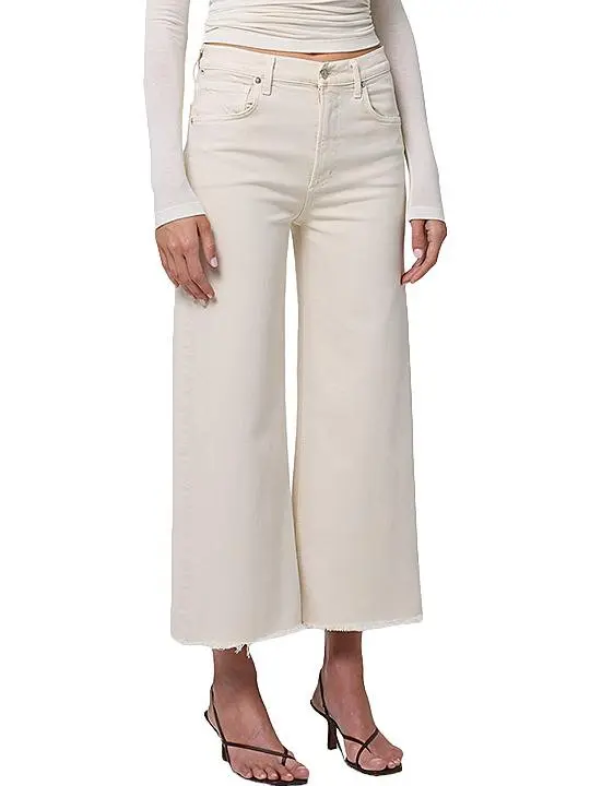Citizens Of Humanity Lyra High-rise Crop Wide Leg Jeans - Almondette