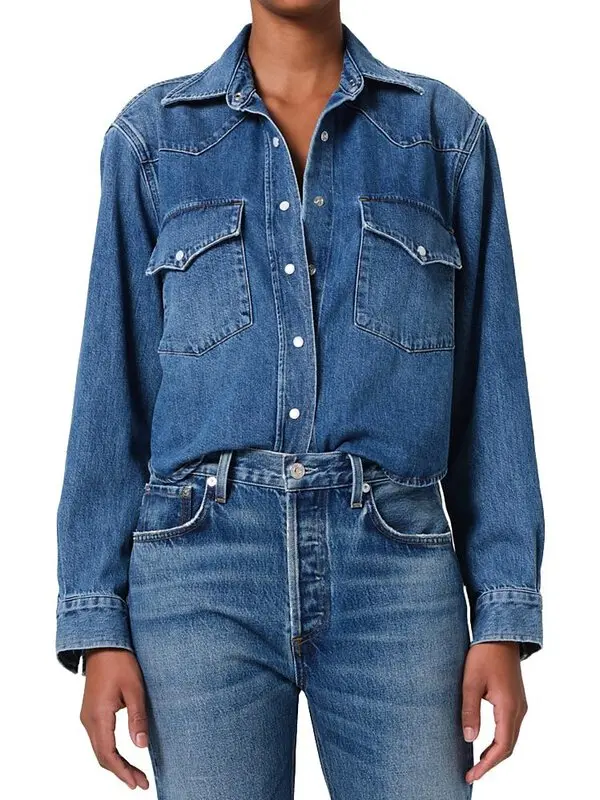Citizens Of Humanity Cropped Western Shirt - Chaya