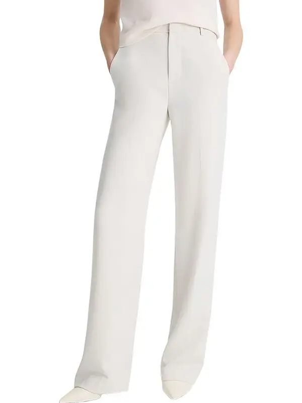 Vince High Rise Tailored Trousers - Salt Glass