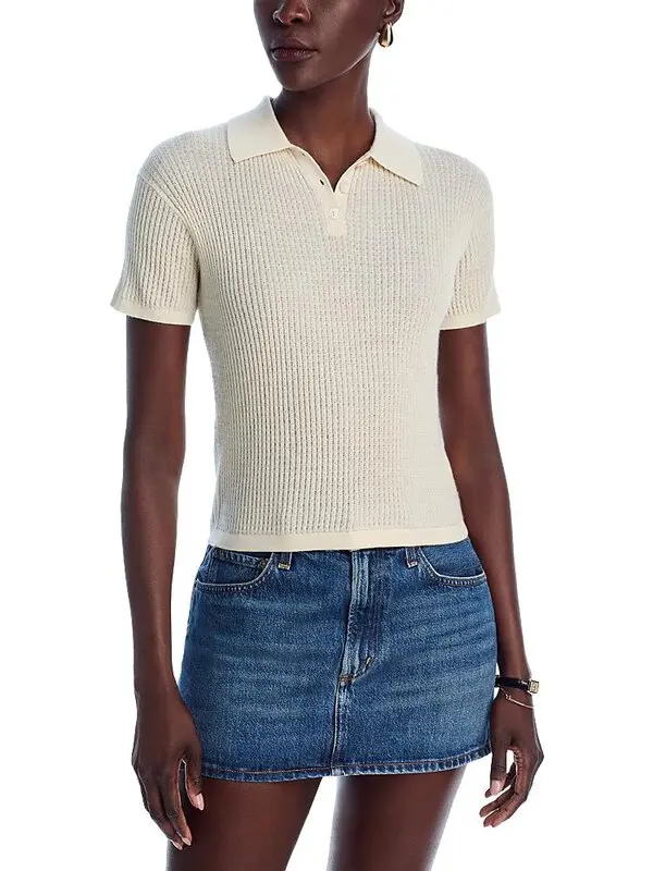 Guest In Residence Cashmere Polo Sweater - Cream