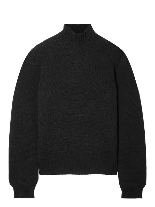 THE ROW Kensington Cashmere Turtleneck Sweater - Black