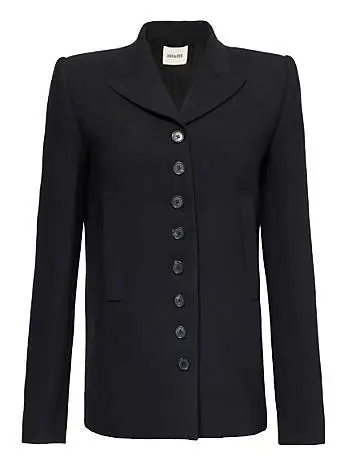 Khaite Saraphina Welt-pockets Regular-fit Blazer - Black