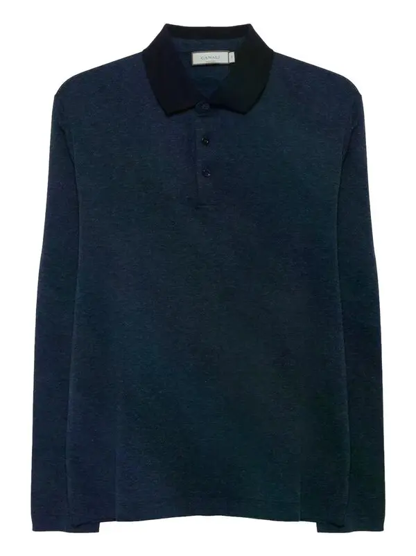 Canali Cotton Polo Shirt - Blue