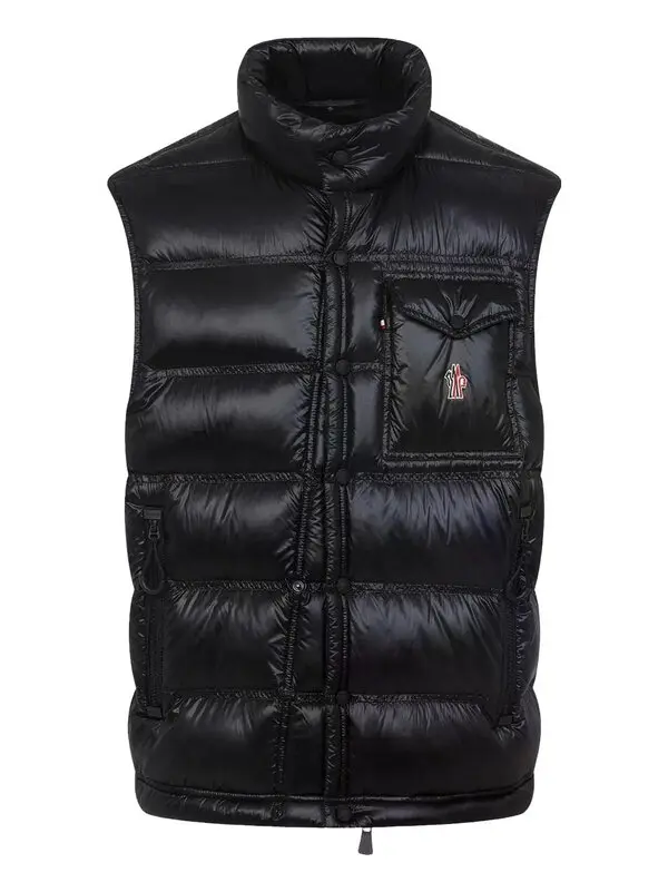 Moncler Logo-embroidered Gilet - Black