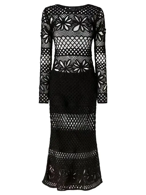 Pinko Tricot Maxi Dress - Black