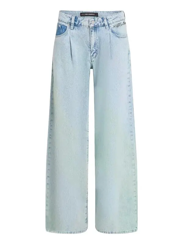 Karl Lagerfeld Logo-plaque Jeans - Blue