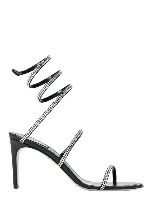 Rene Caovilla 105mm Crystal-embellished Sandals - Black