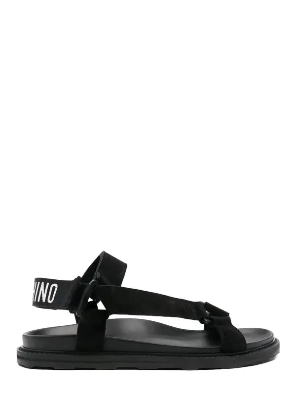 Moschino Logo-jacquard Sandals - Black