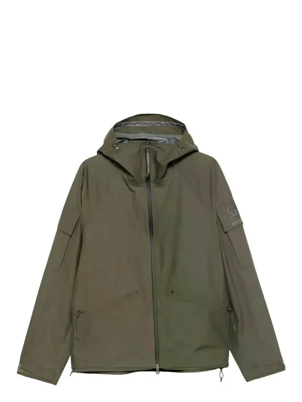 C.P. COMPANY Logo-patch Hooded Jacket - Green