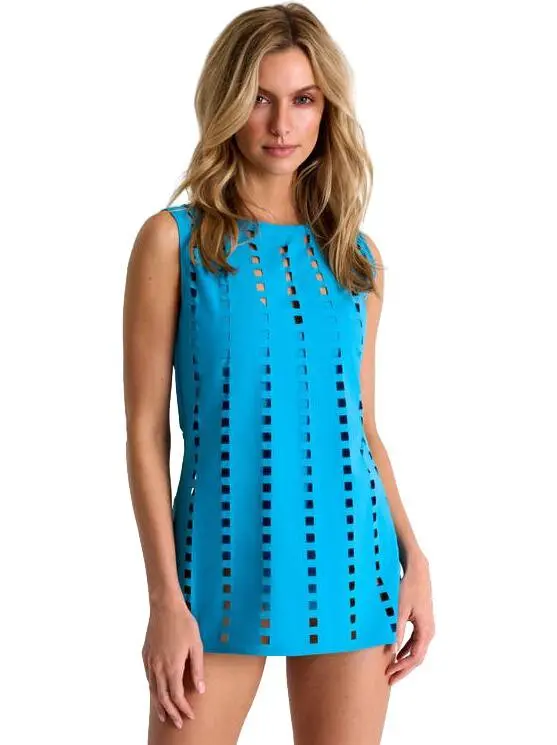 Shan Swim Dress With Cut Outs - Blue