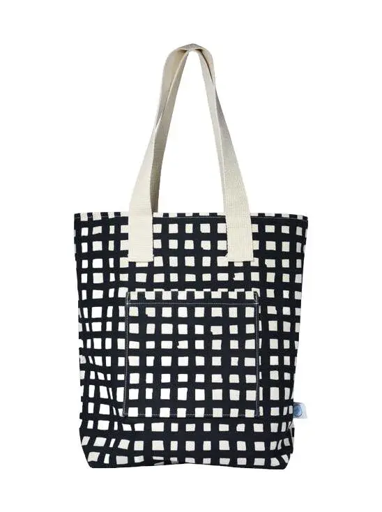 DANCE HAPPY Grid Carry All Tote Bag - Black