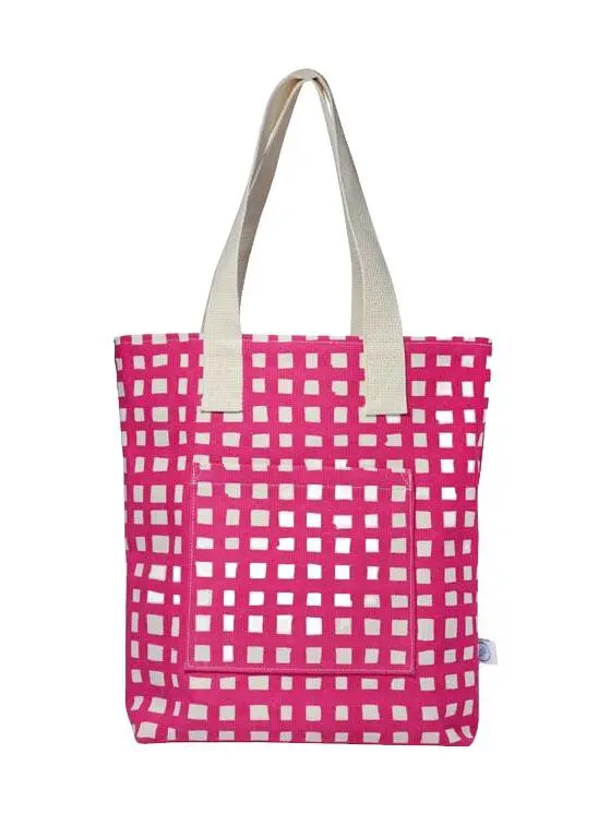DANCE HAPPY Grid Carry All Tote Bag - Rose