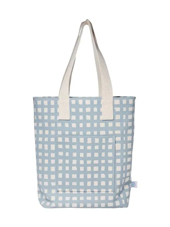 DANCE HAPPY Grid Carry All Tote Bag - Steel