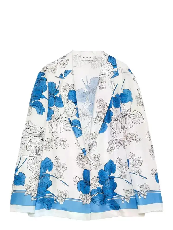 P.a.r.o.s.h Floral-print Blazer - White