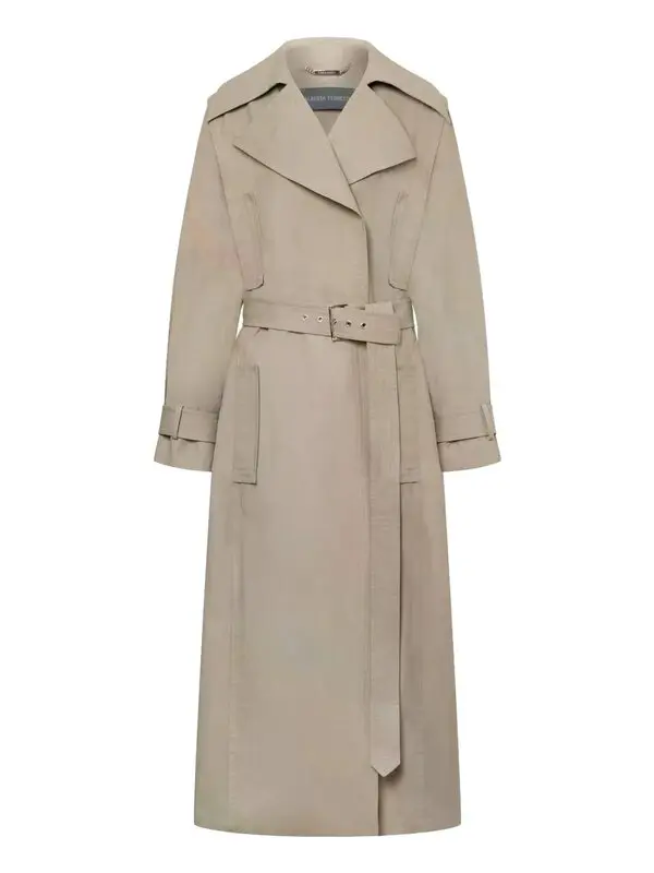Alberta Ferretti Belted Trench Coat - Neutrals